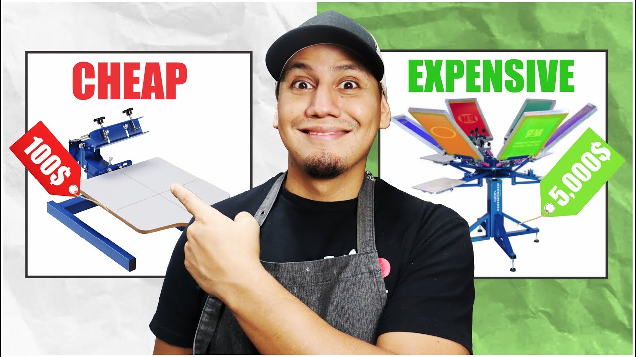 Cheap vs Expensive Screen-Printing Equipment to Make T-Shirts.