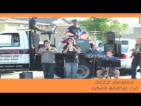 Jazz Angels perform in North Long Beach for residents on Andy Street