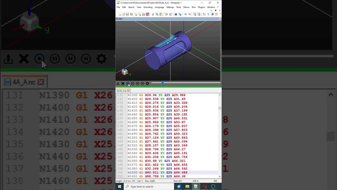 NCneticNpp Pro - 4 axis gcode