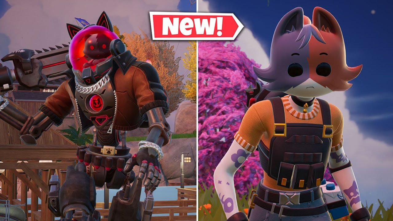 NEW MEOWS & MISCHIEF Bundle Gameplay In Fortnite! (BAD KIT & CATE MEOWDY Skins)