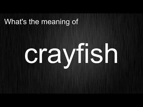 What's the meaning of "crayfish", How to pronounce crayfish?