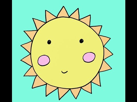How to Draw a Cartoon Sun Step by Step Easy Drawing Tutorial for Kids