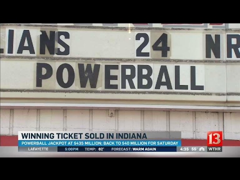 Powerball ticket $435 million sold in Indiana