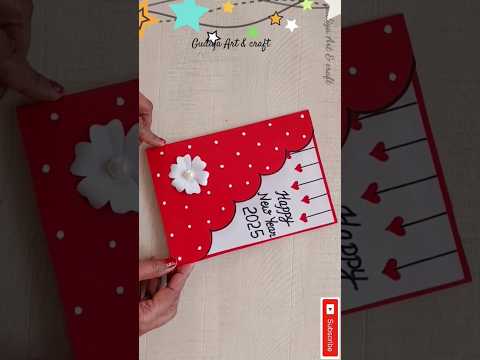 Easy & cute 😍 New year Card making 2025 #shorts #ytshorts #diy #howtomake #newyear #trending