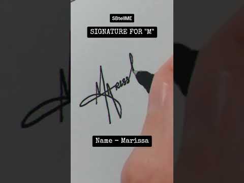 Signature for M | Marissa | SBtellME Calligraphy and Handwriting #shorts #signature #calligraphy
