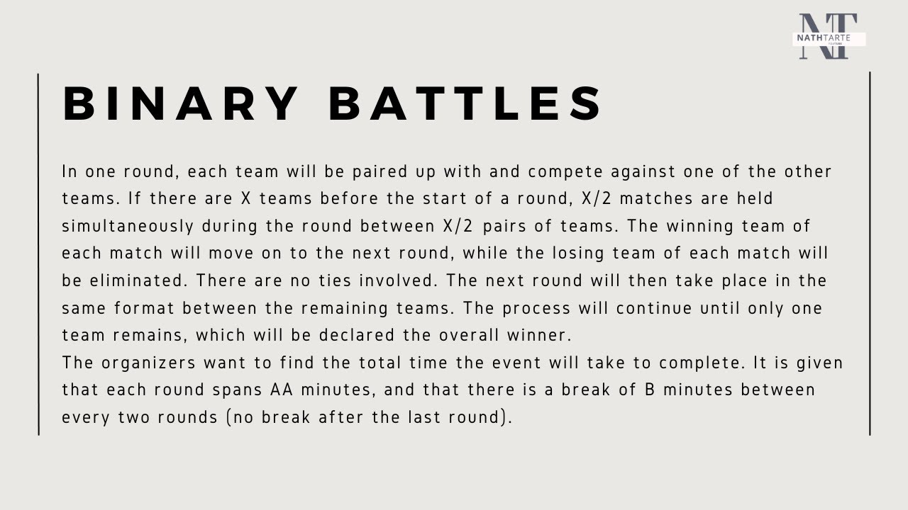 Binary Battles | Codechef Problem Solution | BIN_BAT