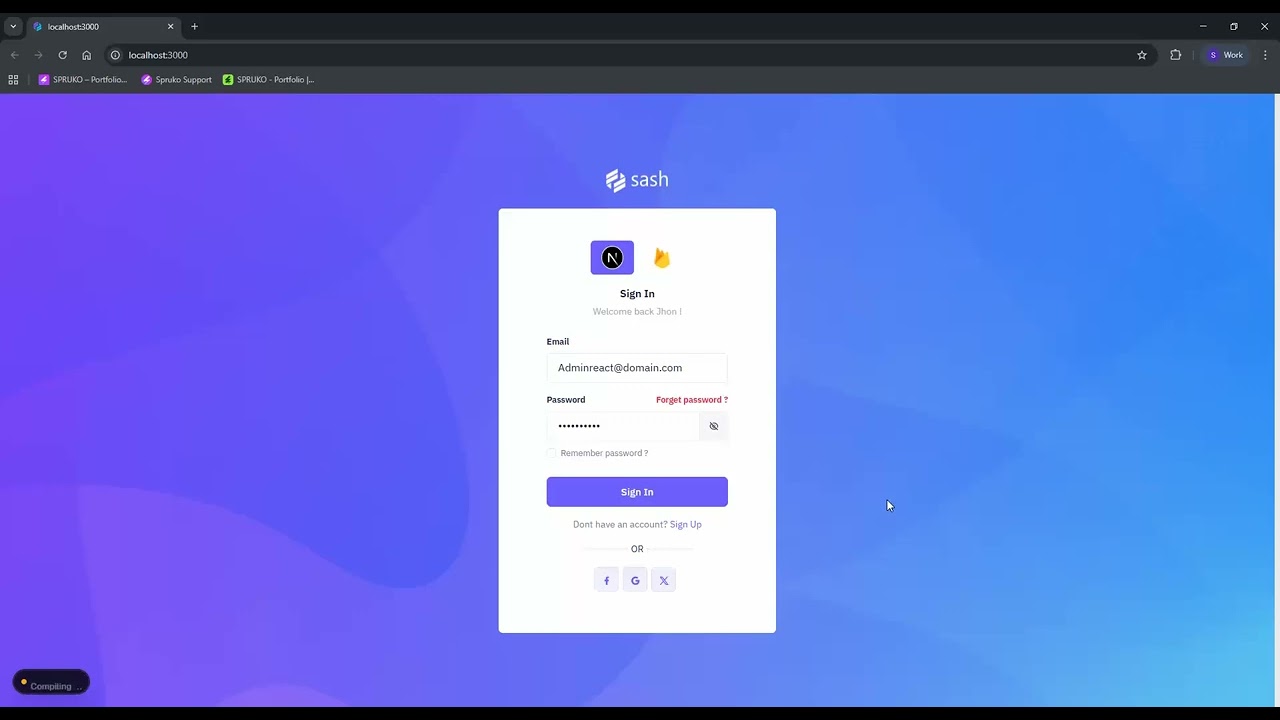 Installation Process of Sash – NextJs TypeScript App Router React Bootstrap Admin Dashboard Template