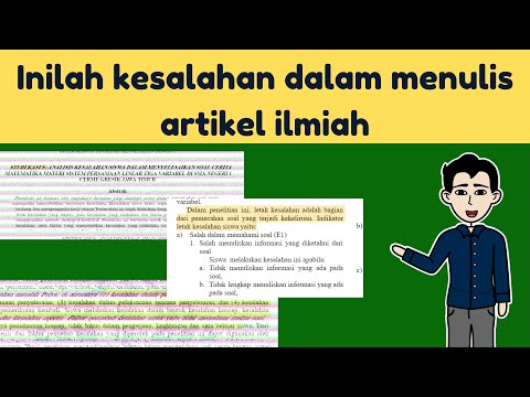 cara menulis artikel ilmiah yang benar | kesalahan manulis artikel ilmiah