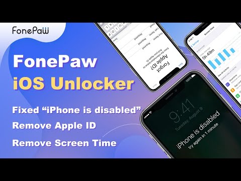 FonePaw iOS Unlocker- Unlock Disabled iPhone, Remove Apple ID, Reset Screen Time Passcode
