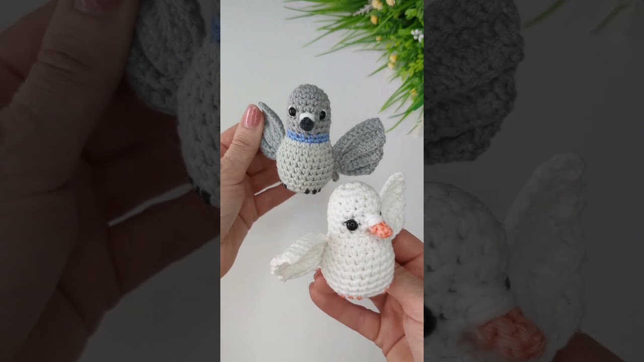 Crochet Pigeon Pattern Release! Easy crochet birds #amigurumi #crochetbird #crochetornament #diytoys