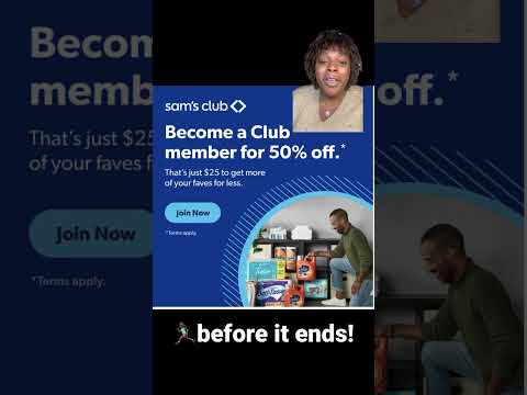 🚨Sam’s Club Membership $50% Off🚨 Get your 1 yr membership now for only $24.99 (Reg. Price $50)!