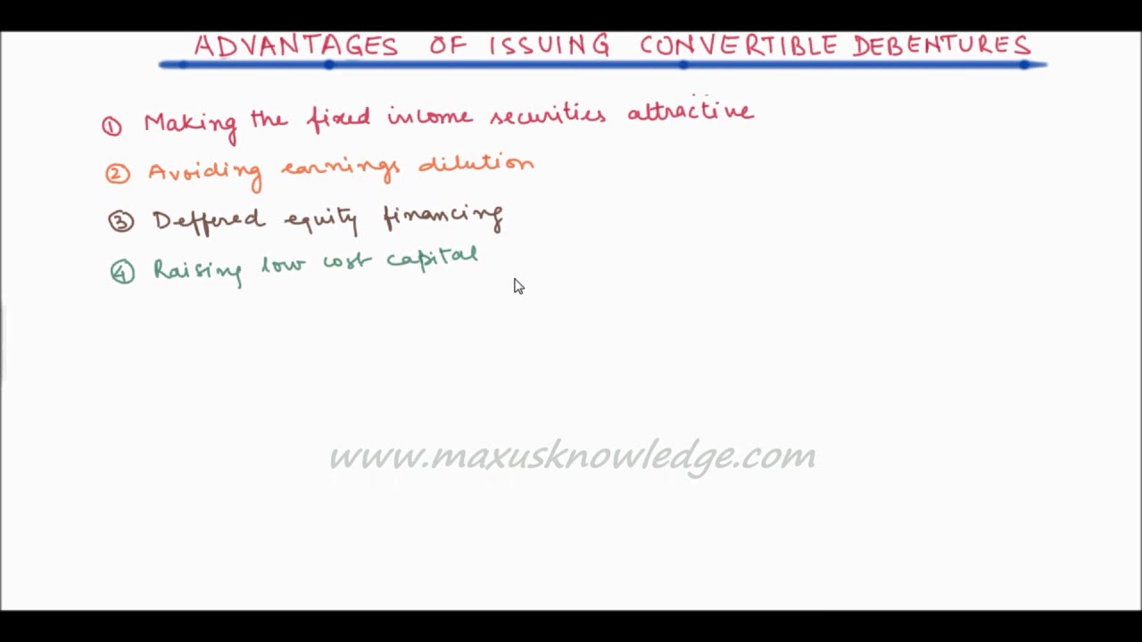 Bill of Convertible Debentures - Debentures in accounting
