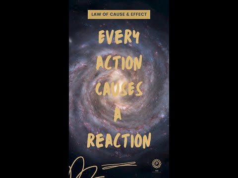 Law of Cause and Effect - Every action causes a reaction