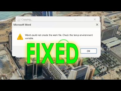Word Could Not Create The Work File || Fixed