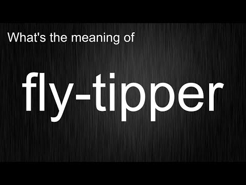 What's the meaning of "fly-tipper", How to pronounce fly-tipper?