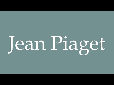 How to Pronounce ''Jean Piaget'' Correctly in French