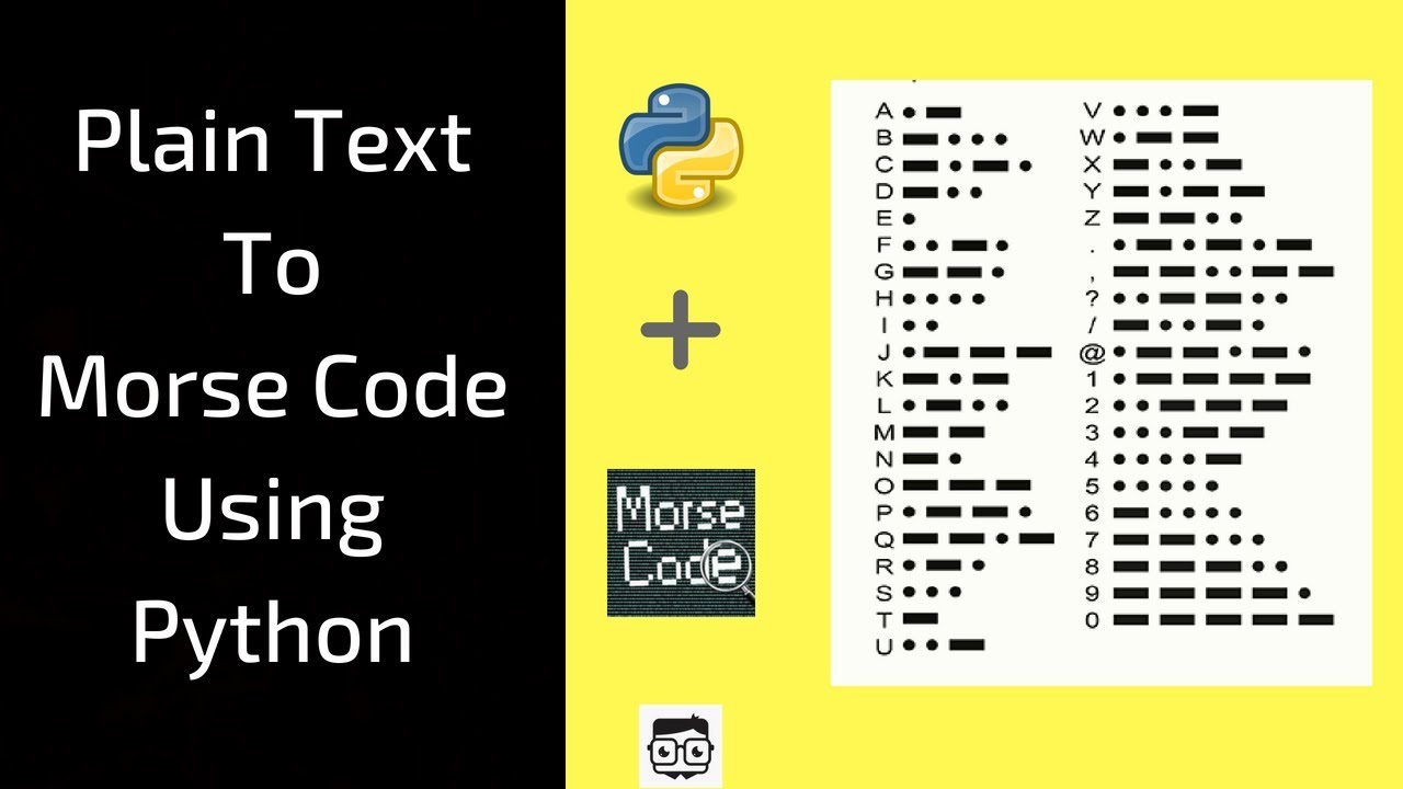 Converting Plain Text To Morse Code In Python