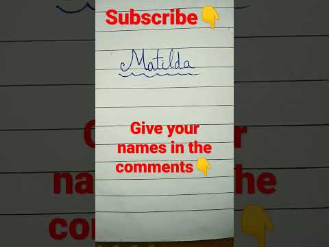 Name *Matilda* in stylish writing #youtubeshorts #calligraphy #shortsviral #trending #shorts #short