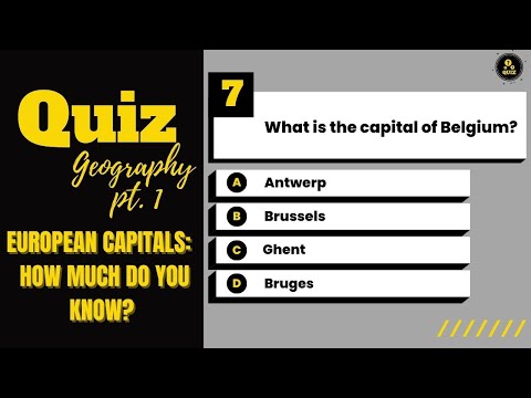 Do You Know European Capitals? | Geography General Knowledge Quiz #3 | European Capitals Quiz Part 1