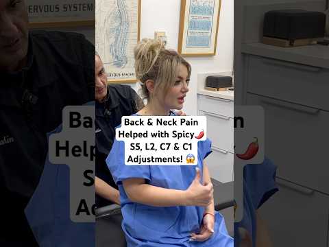 Leg, Back & Neck Pain: Spicy S5, L2, T7, C7 & C1 Adjustments #chiropractic #shorts