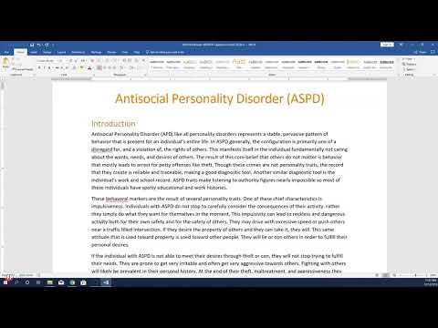 Word 365/2019 Writing a Research Paper