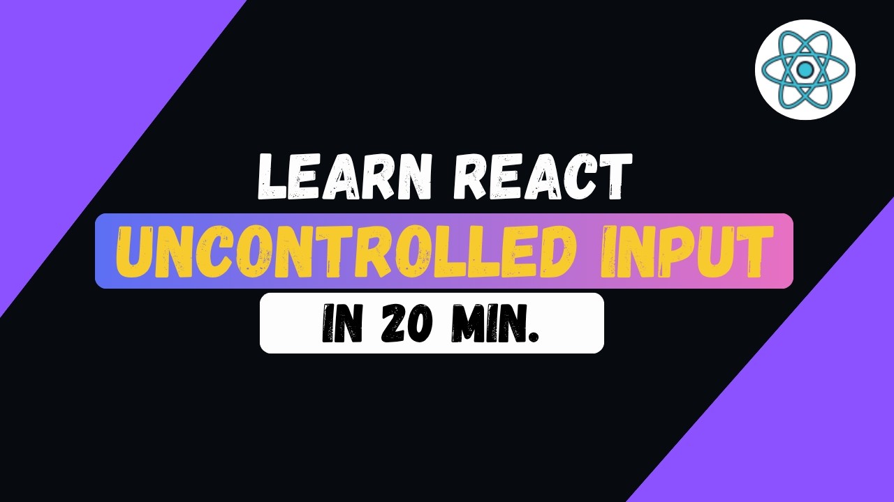 React JS Form | Uncontrolled Input | Learn React JS