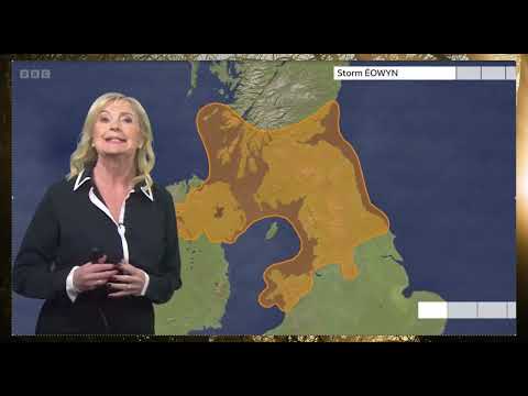 BBC Weather Forecast - RED Warning For Storm Éowyn