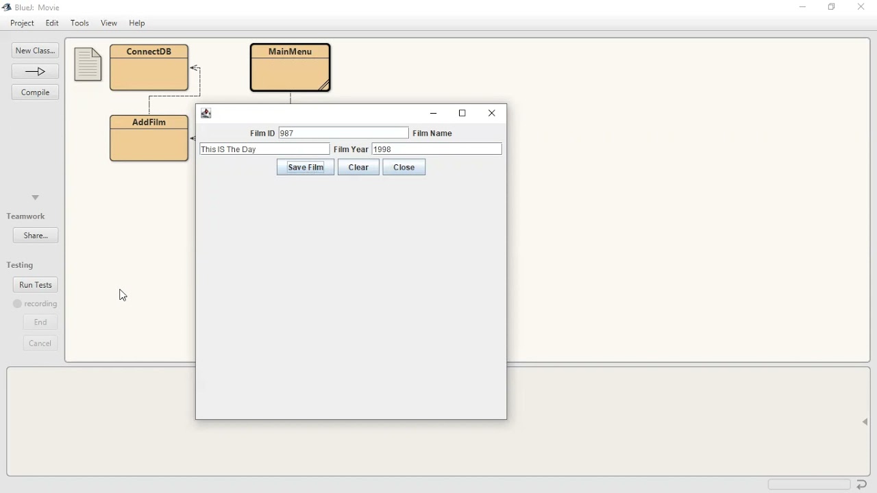 Part 5 - Inserting Data from Java GUI into SQL database.