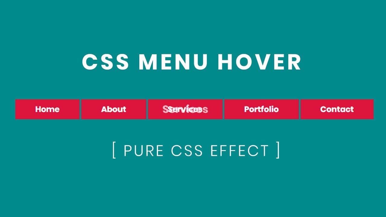 Creative Menu Hover Effects | CSS Menu Hover Effect
