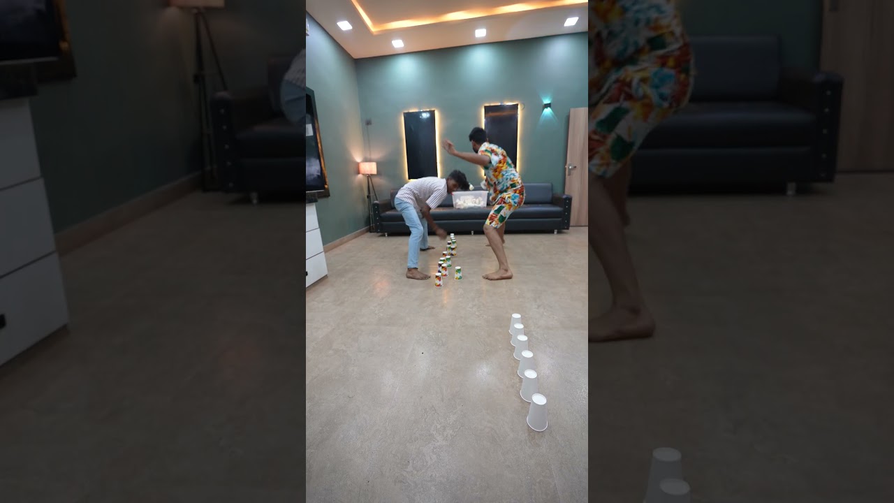 1v1 Cup Race Split Win! #famliygames #challenge #funtimes #games #shortvideo