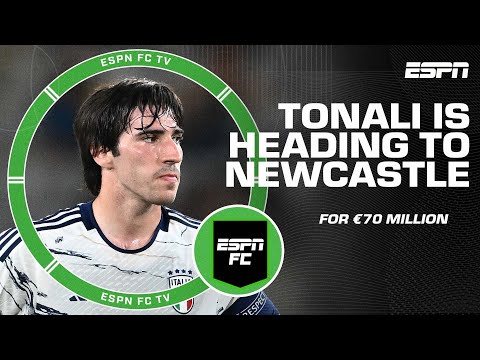 Newcastle signs Sandro Tonali after paying €70 million transfer fee to AC Milan | ESPN FC