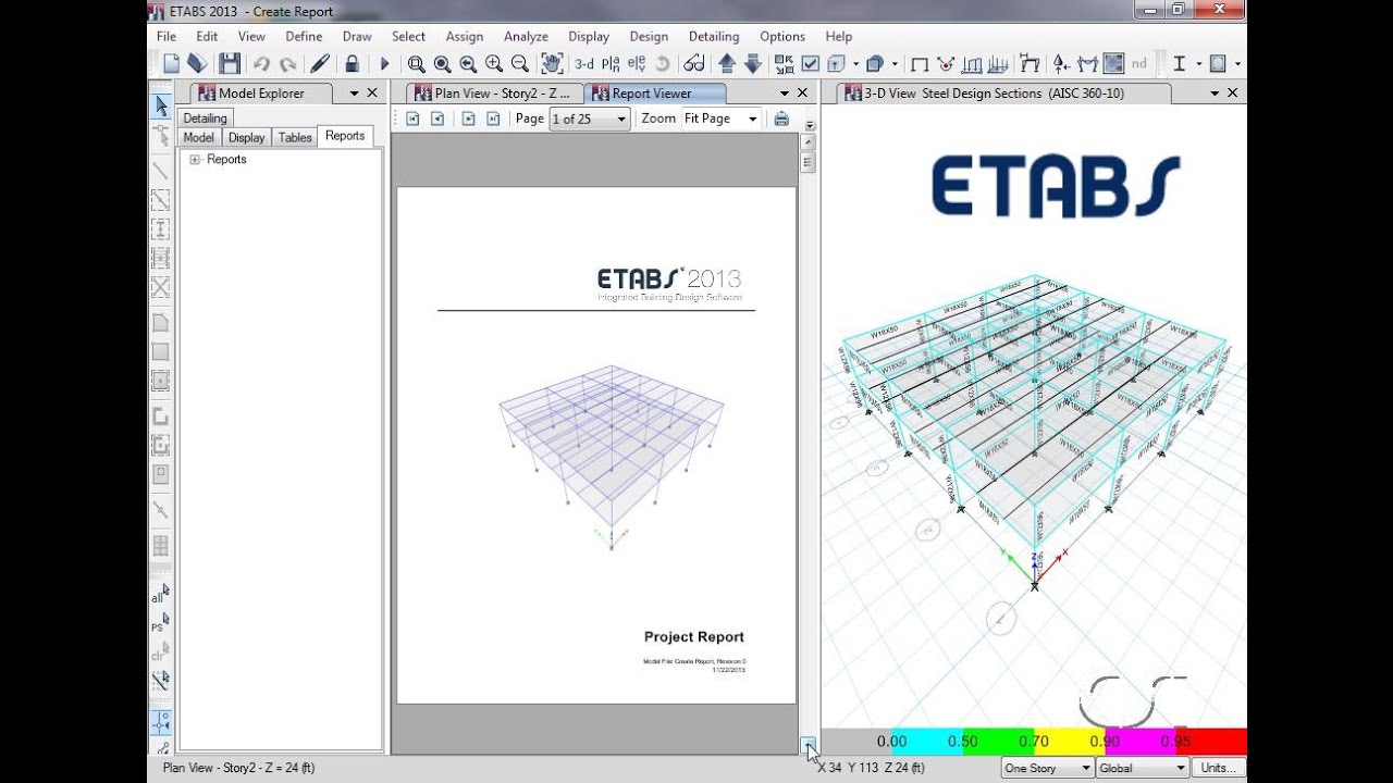 ETABS - 13 Creating Reports: Watch & Learn