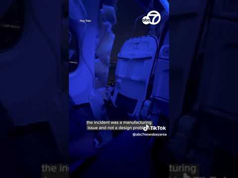 Video shows Alaska Airlines plane mid-flight after door plug blows off