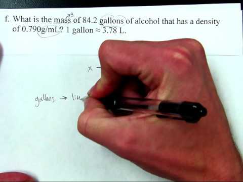 Finding mass using volume and density