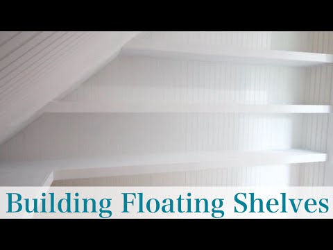Building Floating Shelves- white painted storage shelf units