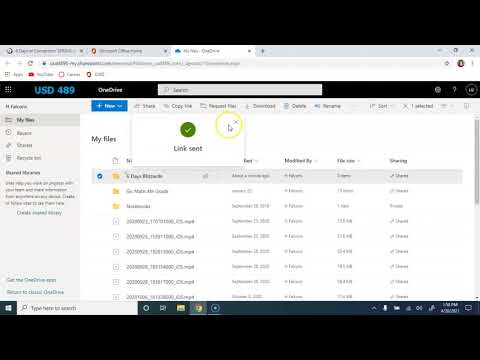 OneDrive (Windows 10): Creating & Sharing a Folder & Adding a File to It
