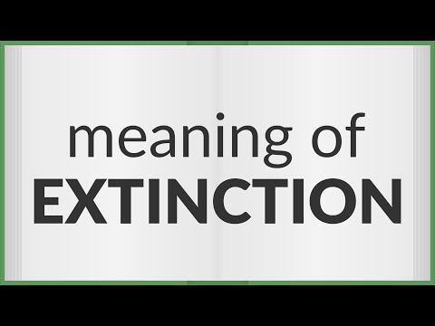 Extinction | meaning of Extinction