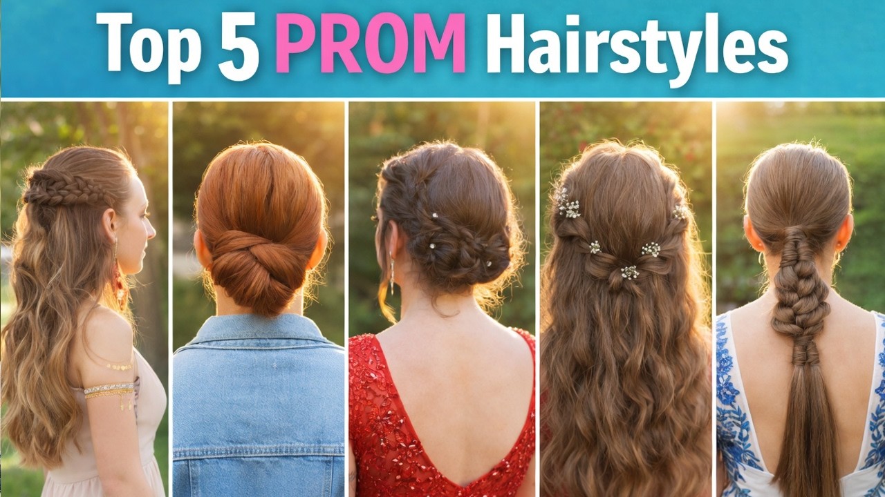 My Top 5 PROM HAiRSTYLES | Cute Girls Hairstyles