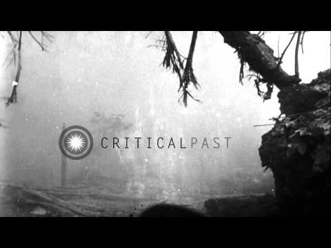 2nd Battalion,305th regiment soldiers throw grenades and satchel charges into cav...HD Stock Footage