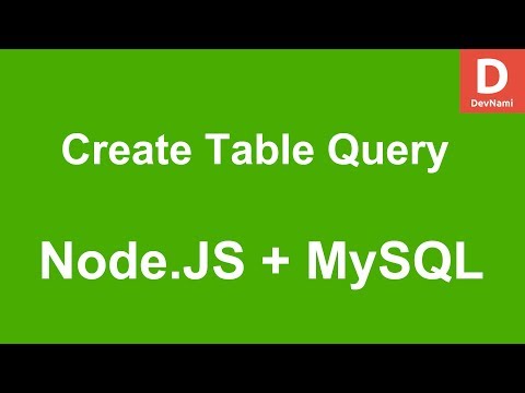 Learn Node JS How to Create Table in MySQL Database - Mind Luster