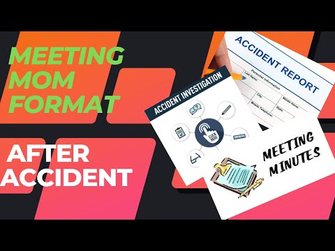 Minutes of Meeting Format, MOM Format after accident meeting, Post Incident meeting MOM Format