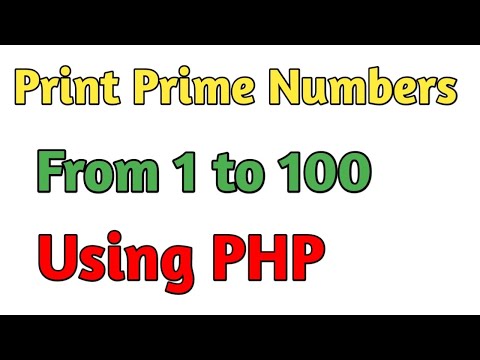 PHP Print prime numbers 1 to 100 | PHP Check Number is Prime or Not | Prime Numbers from a Range