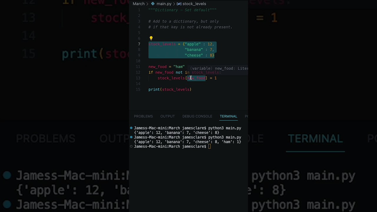 Python 3 | Use Setdefault in your dictionaries!  #python3 #coding #programming
