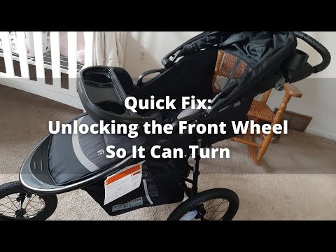 How to Unlock the Front Wheel of the Baby Trend Expedition DLX Jogger Travel System