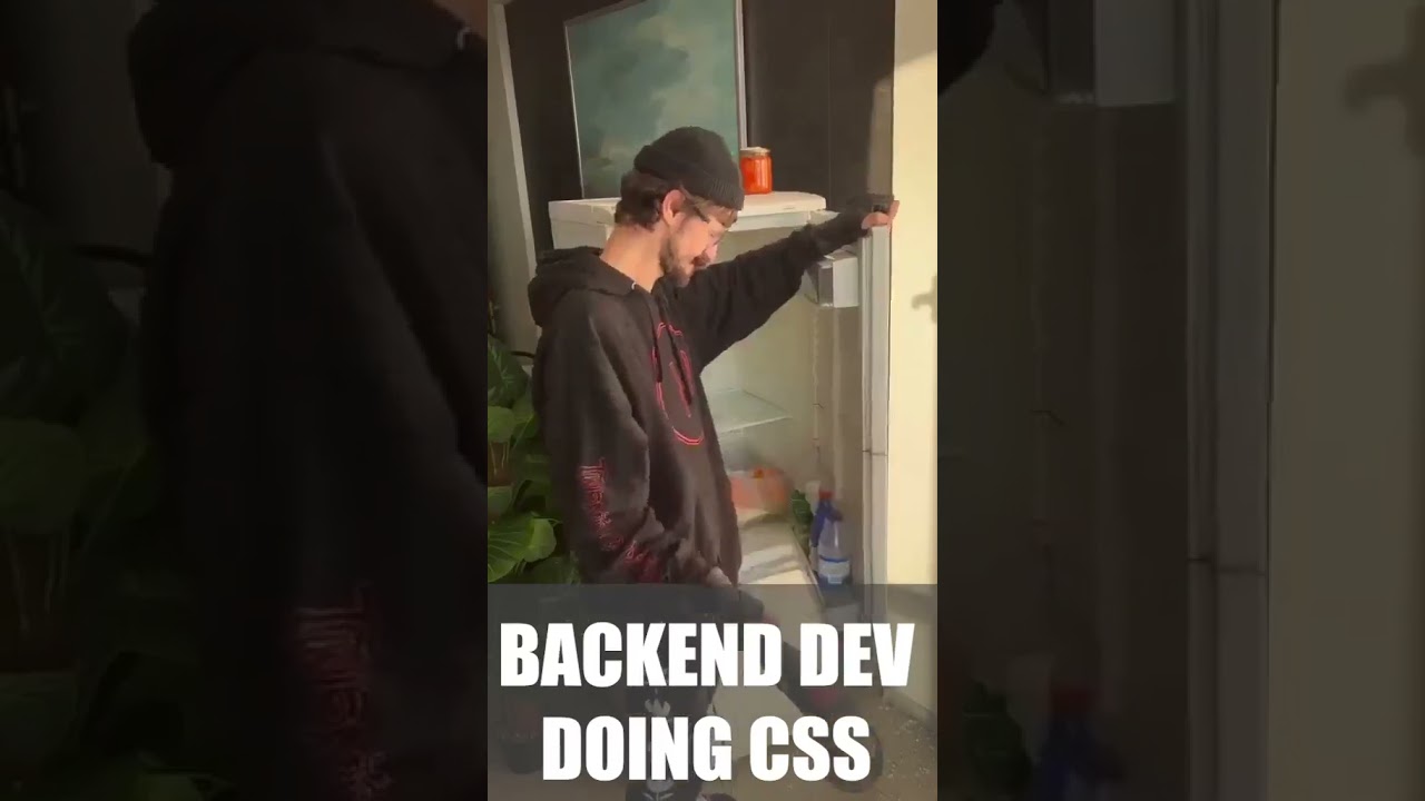 Backend developer doing CSS! #funny #shorts #frontend #backend #development #programming