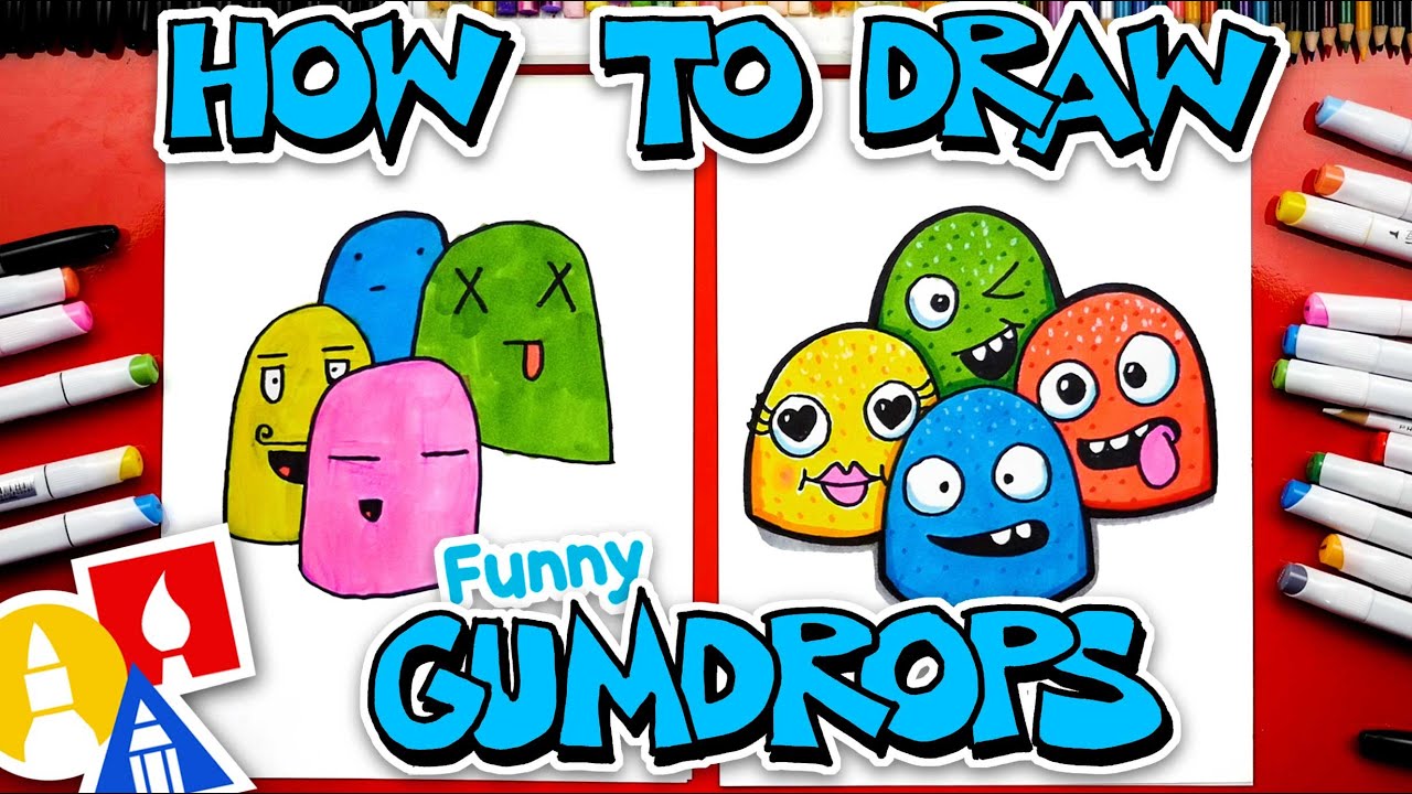 How To Draw Funny Gumdrops