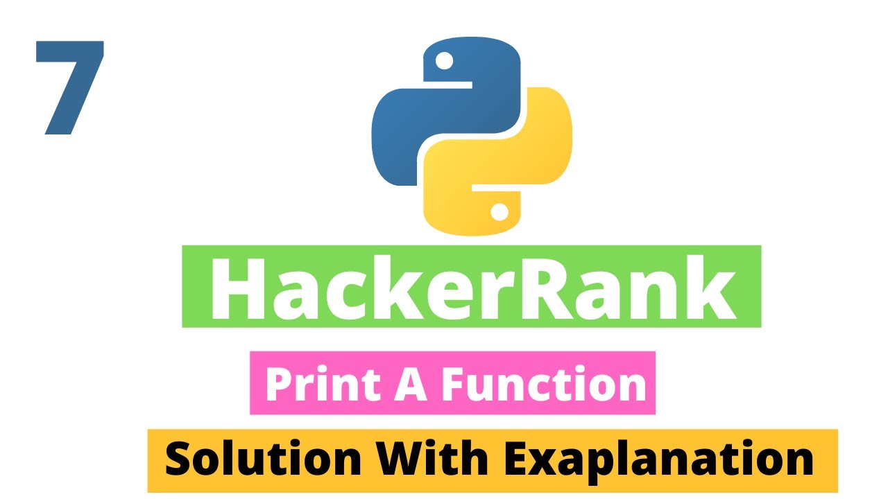 7 : Print a Function in Python3 | Hackerrank Python Solutions