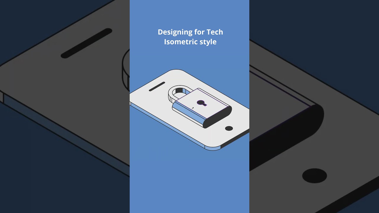 Isometric Illustration - Cybersecurity Concept