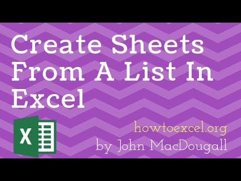 The Easy Way to Create Sheets from a List of Values in Excel