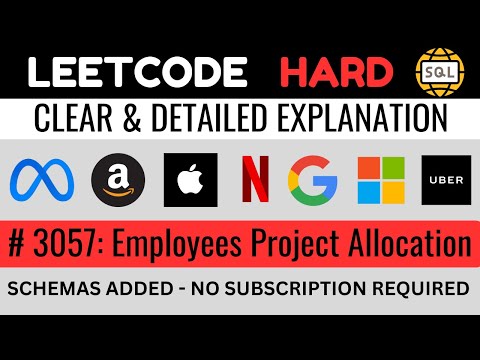 Leetcode HARD 3057 - Employees Project Allocation | Data Science Roadmap